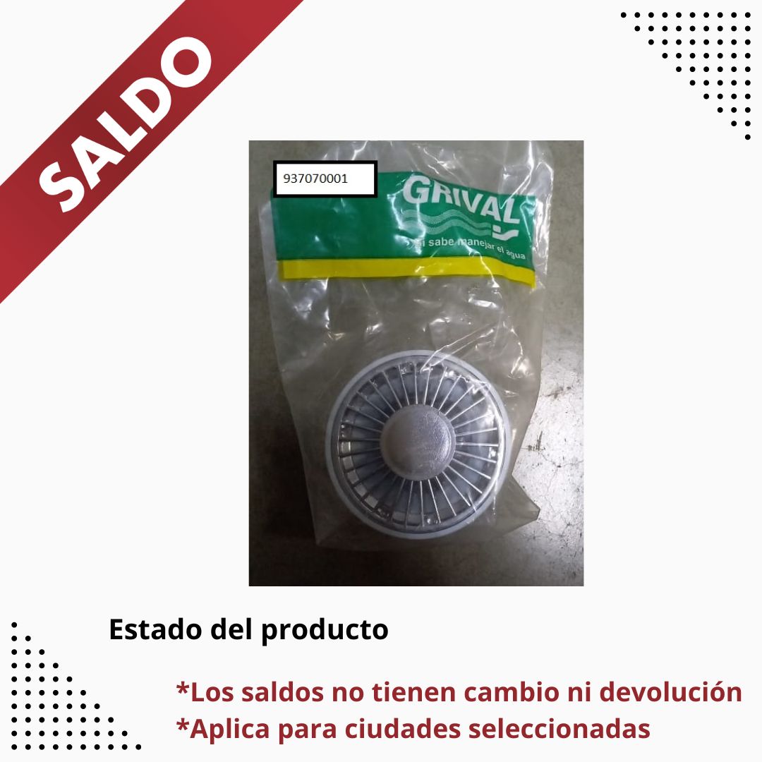 *Rejilla Redonda 3” Cromo Grival
